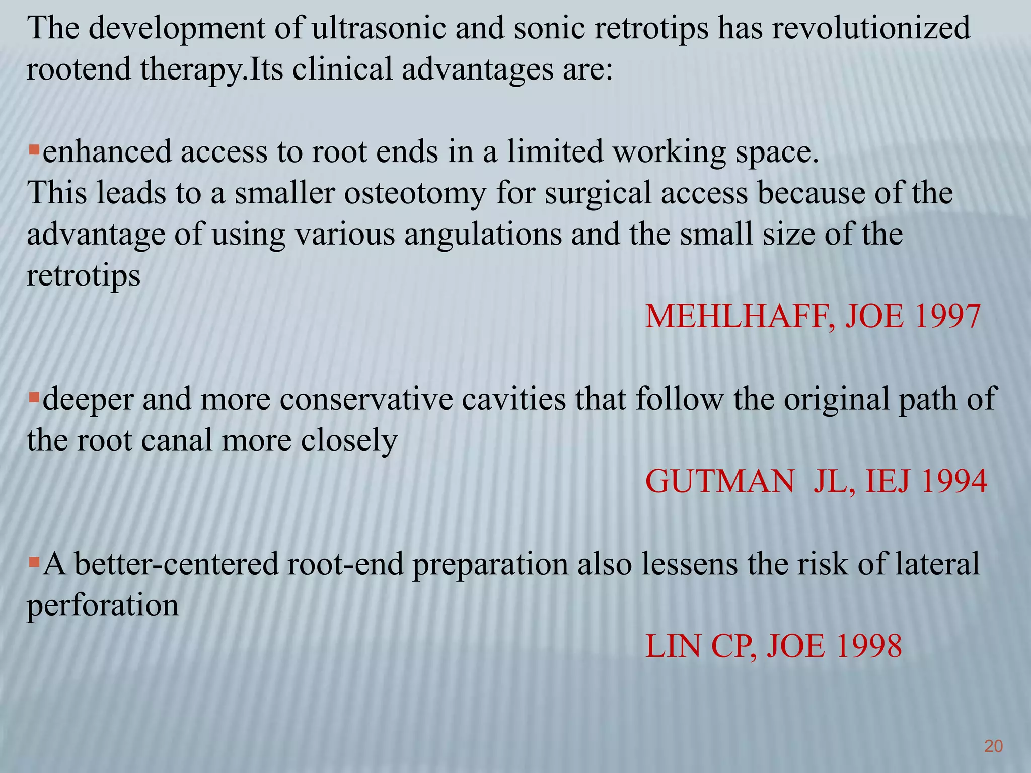Ultrasonics endodontic tips | PPTX