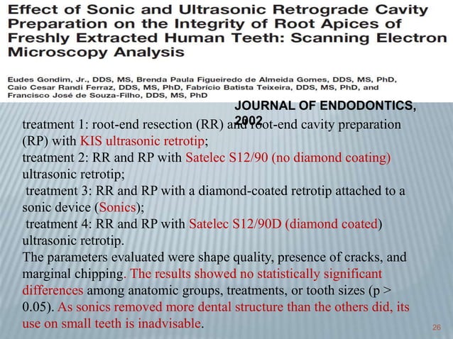 Ultrasonics endodontic tips | PPTX | Dental Health | Diseases and ...