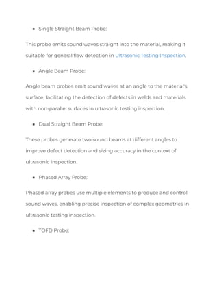 Ultrasonic Testing Equipments: A Complete Guide | PDF