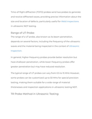 Ultrasonic Testing Equipments: A Complete Guide | PDF