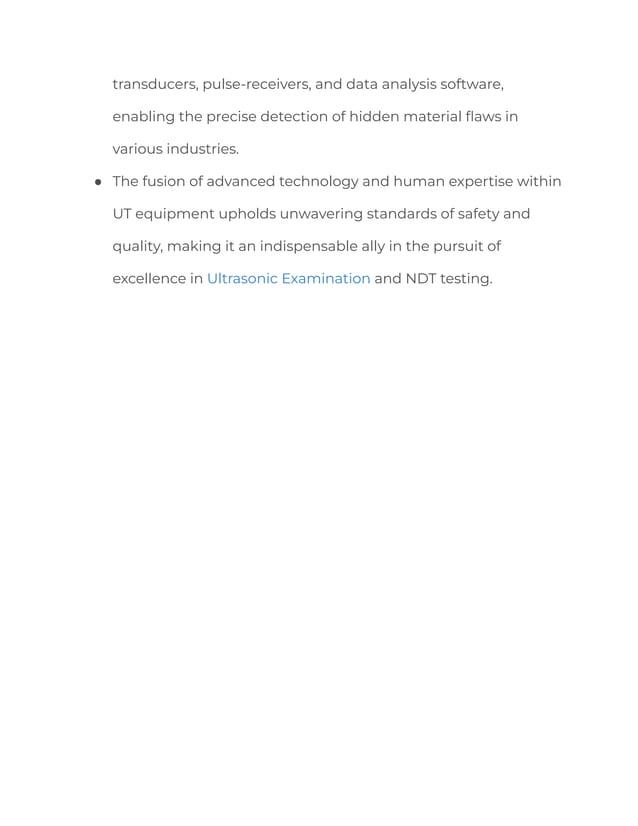 Ultrasonic Testing Equipments: A Complete Guide | PDF