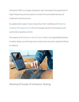 Ultrasonic Testing Equipments: A Complete Guide | PDF