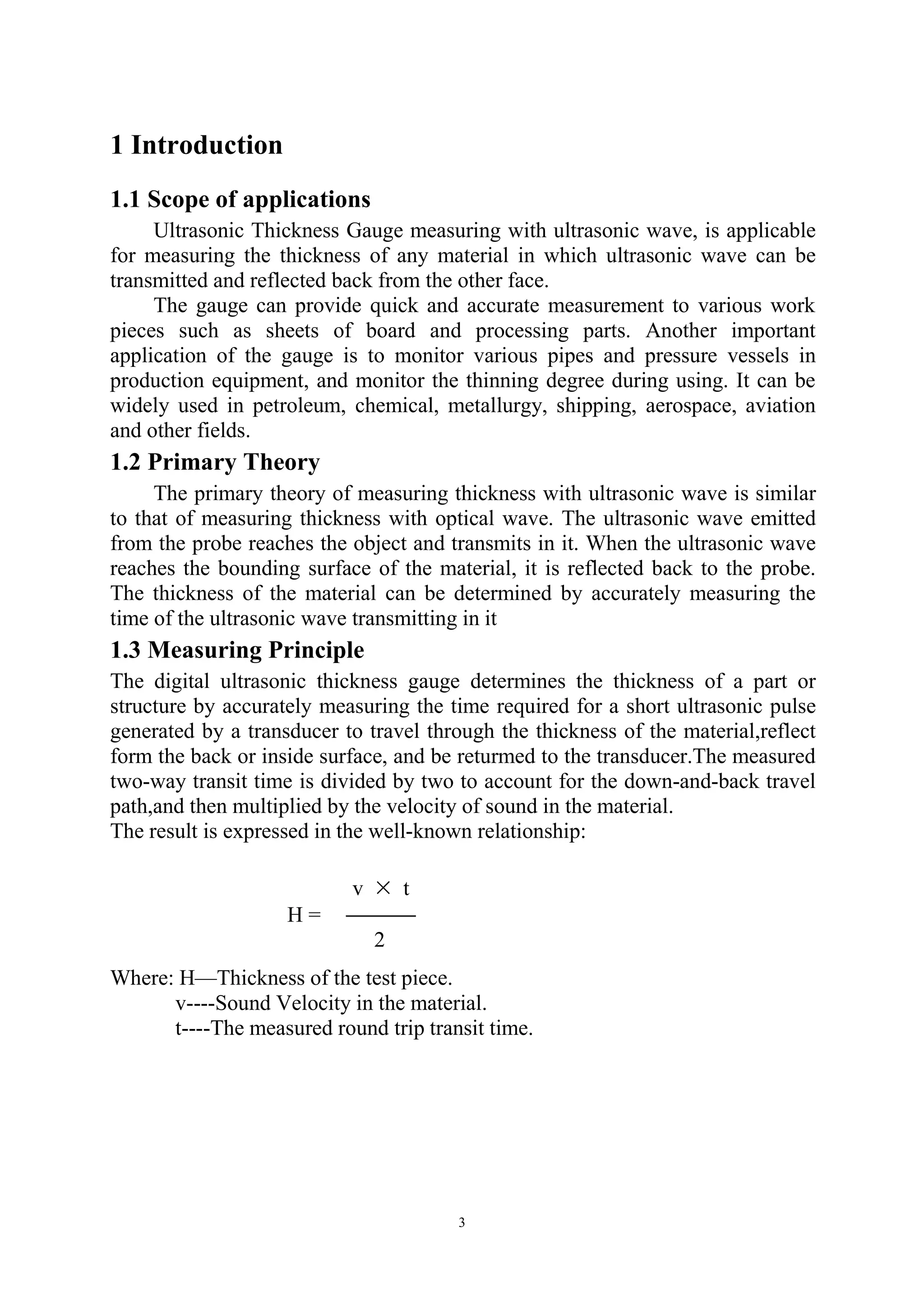 Ultrasonic Thickness Gauge Instruction Manual | PDF