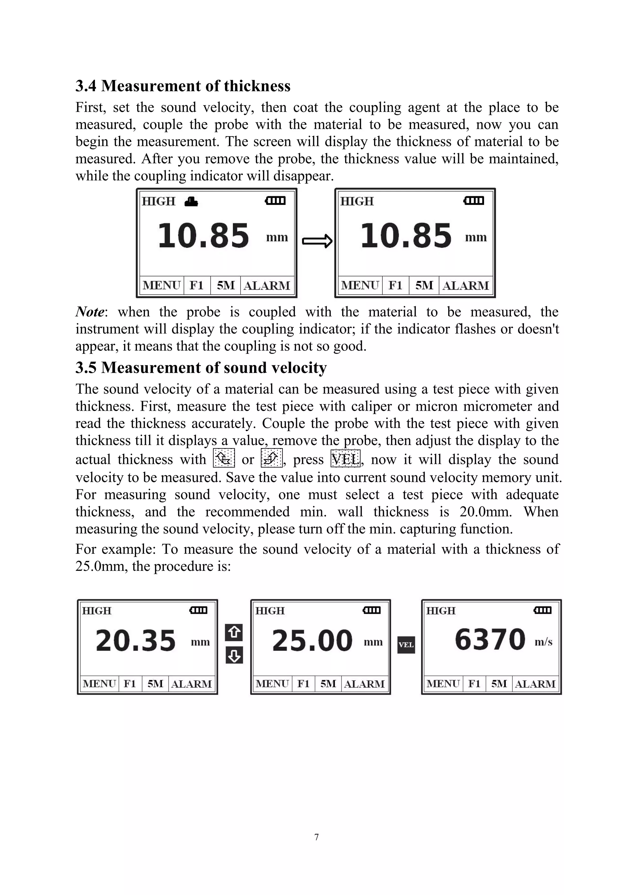 Ultrasonic Thickness Gauge Instruction Manual | PDF