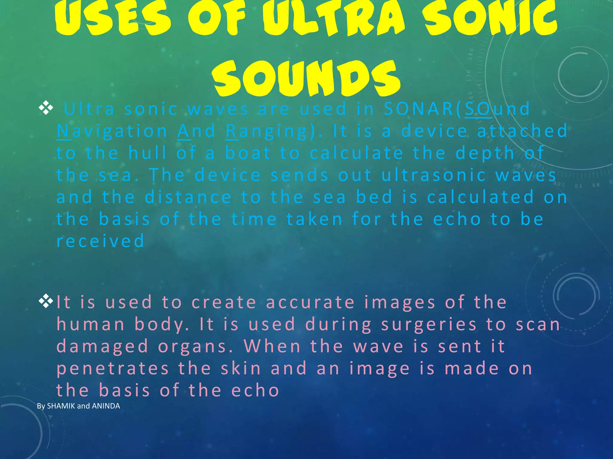 Ultra sonic waves | PPTX