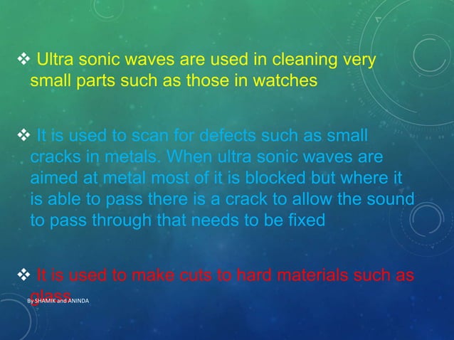 Ultra sonic waves | PPTX