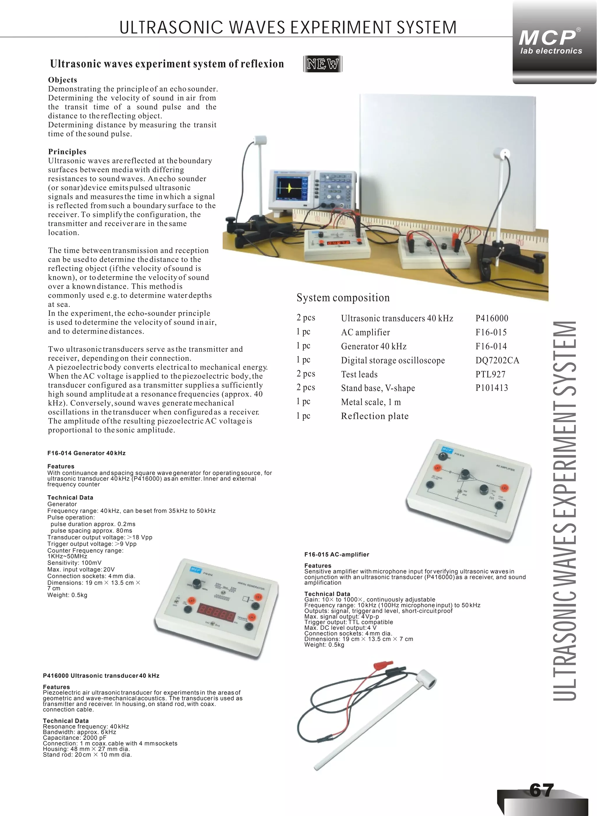 Ultrasonic waves experiment system | PDF