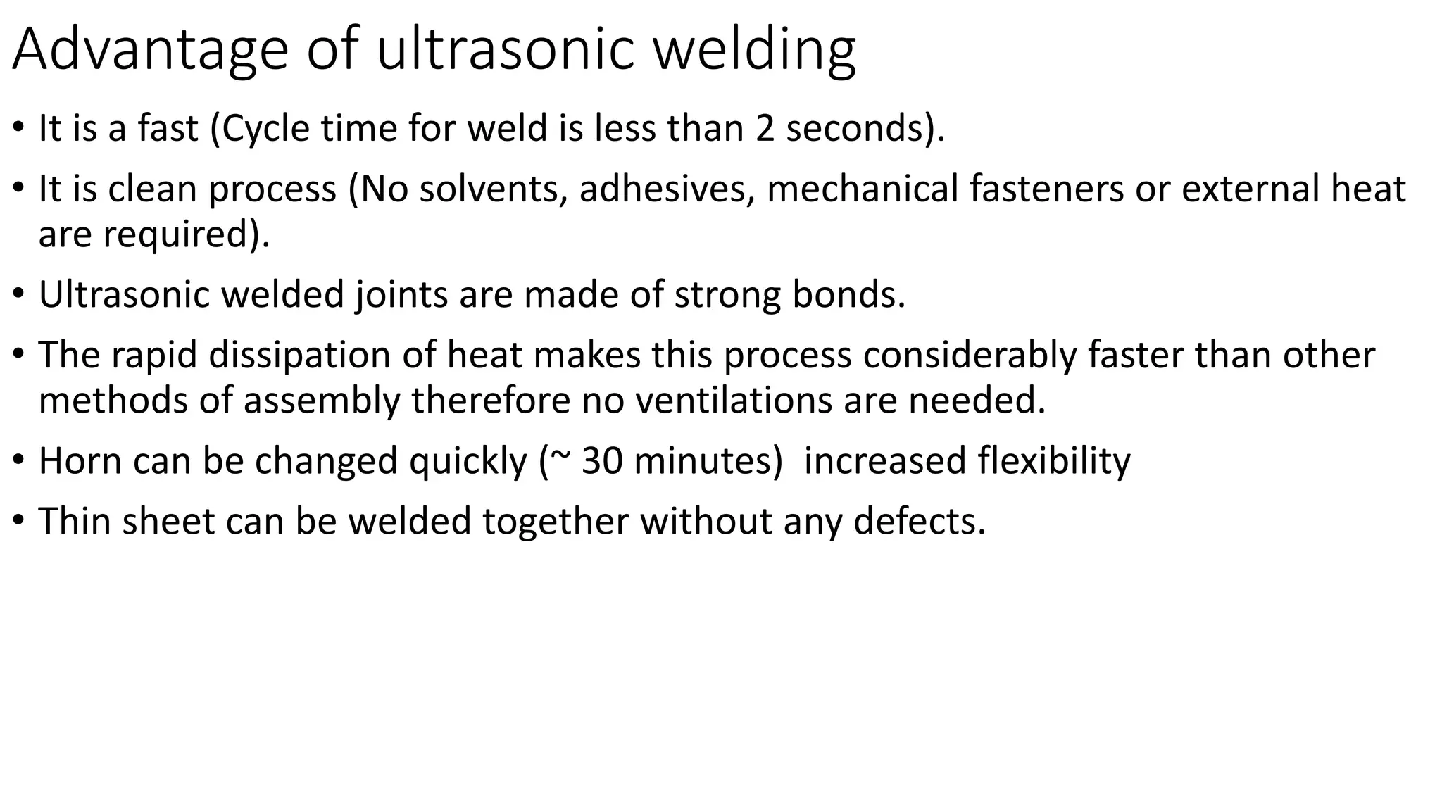 Ultrasonic welding Intro | PPTX
