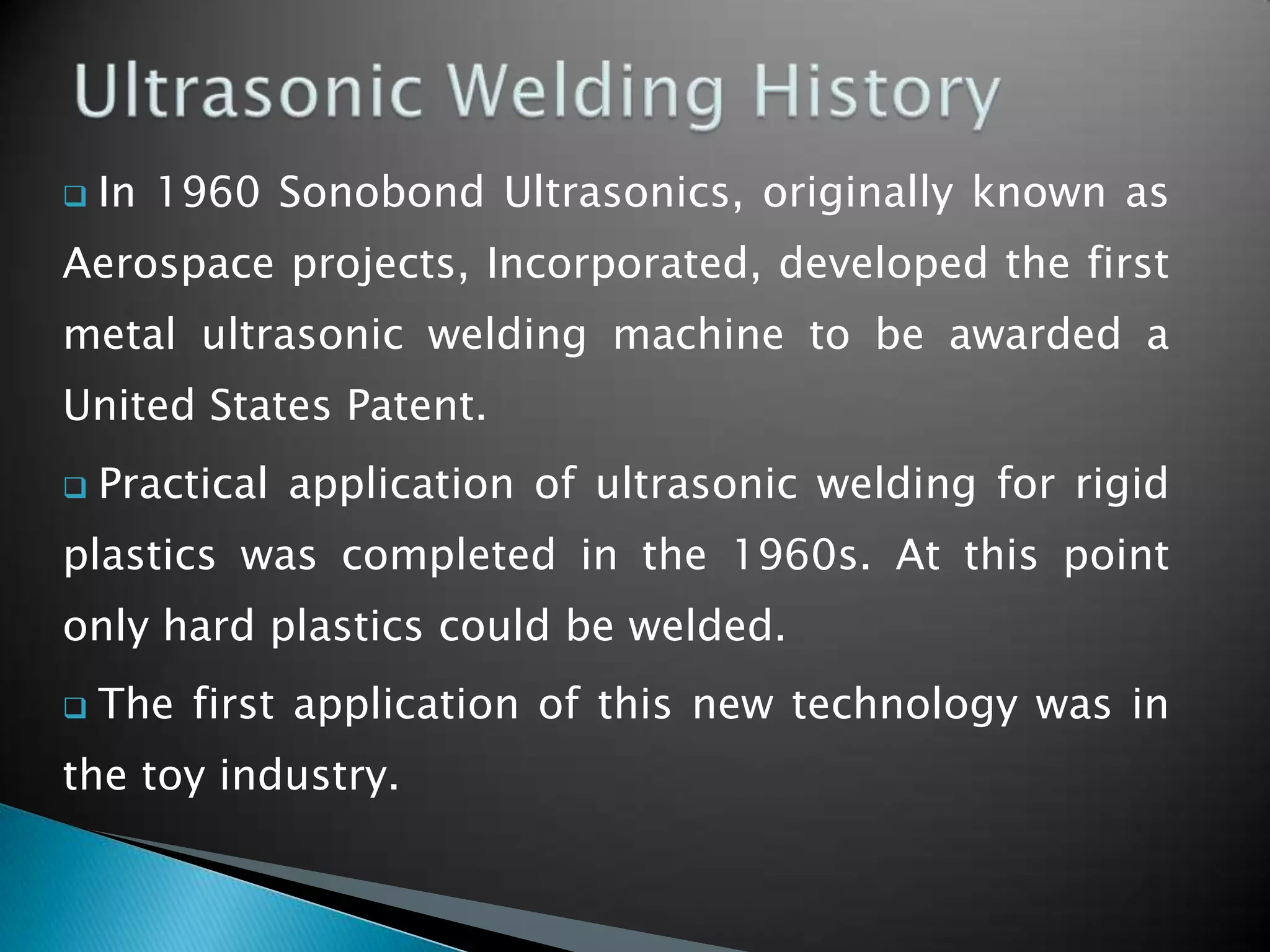 Ultrasonic weld test | PPTX
