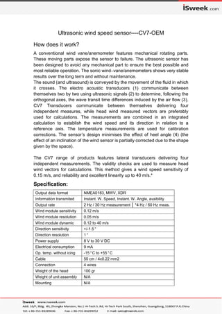 Ultrasonic wind speed sensor | PDF | Physics | Science