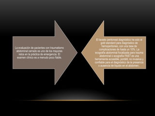 ULTRASONIDO FAST (FOCUSED ABDOMINAL SONOGRAPHY FOR TRAUMA.pptx