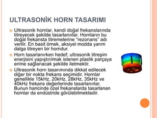 Ultrasonik Kaynak Sisteminin Temelleri | PPTX