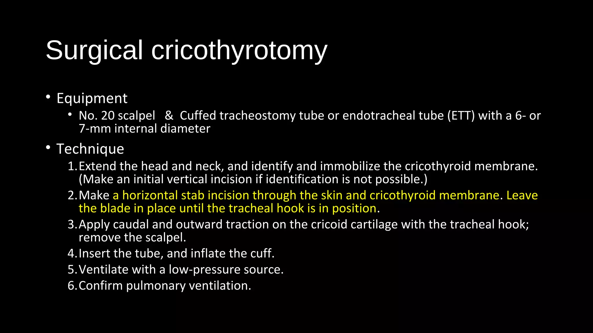 Ultrasonographic identification of the cricothyroid membrane and ...