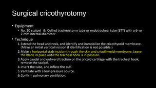 Cricothyroid Membrane Incision