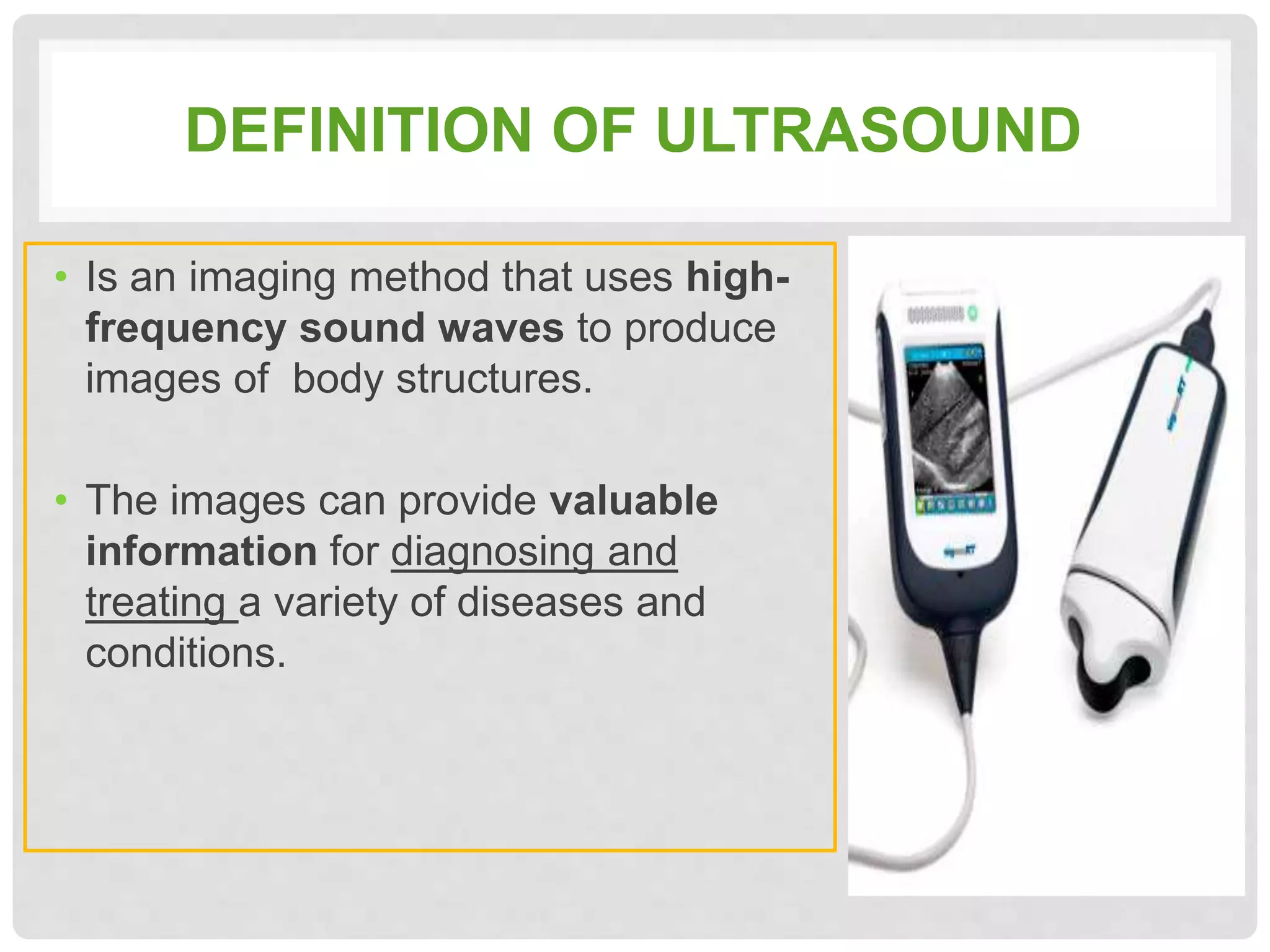 Ultrasonography applications | PPTX