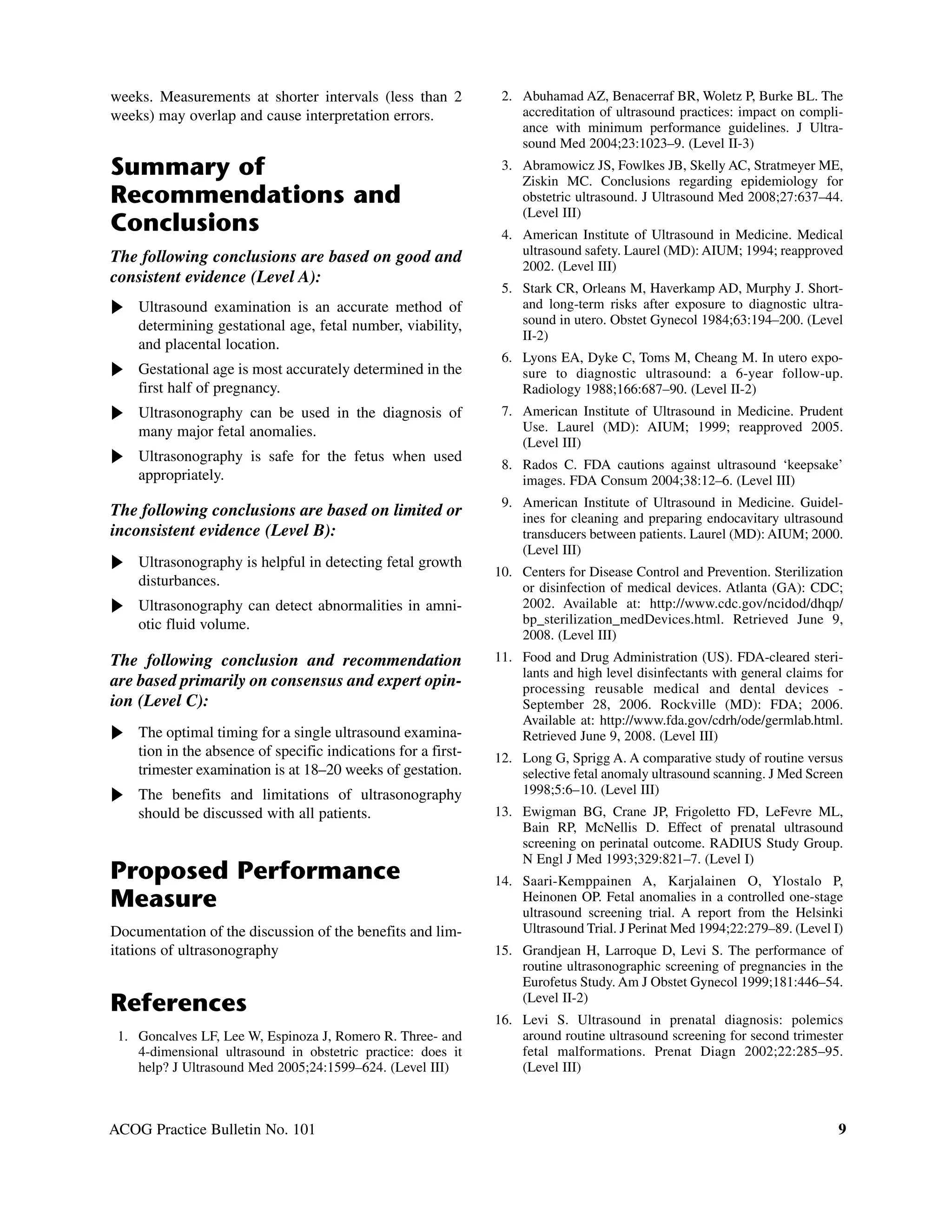Ultrasonography in pregnancy, acoh 2011. | PDF