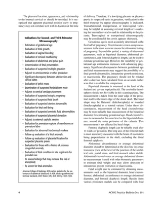 Ultrasonography in pregnancy, acoh 2011. | PDF