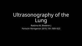 Ultrasonographic imaging of the Lung.pptx