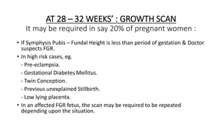 Ultrasonography Scans in Pregnancy | PPTX