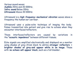 ultra sound ppt and class notes for binani technology | PPT
