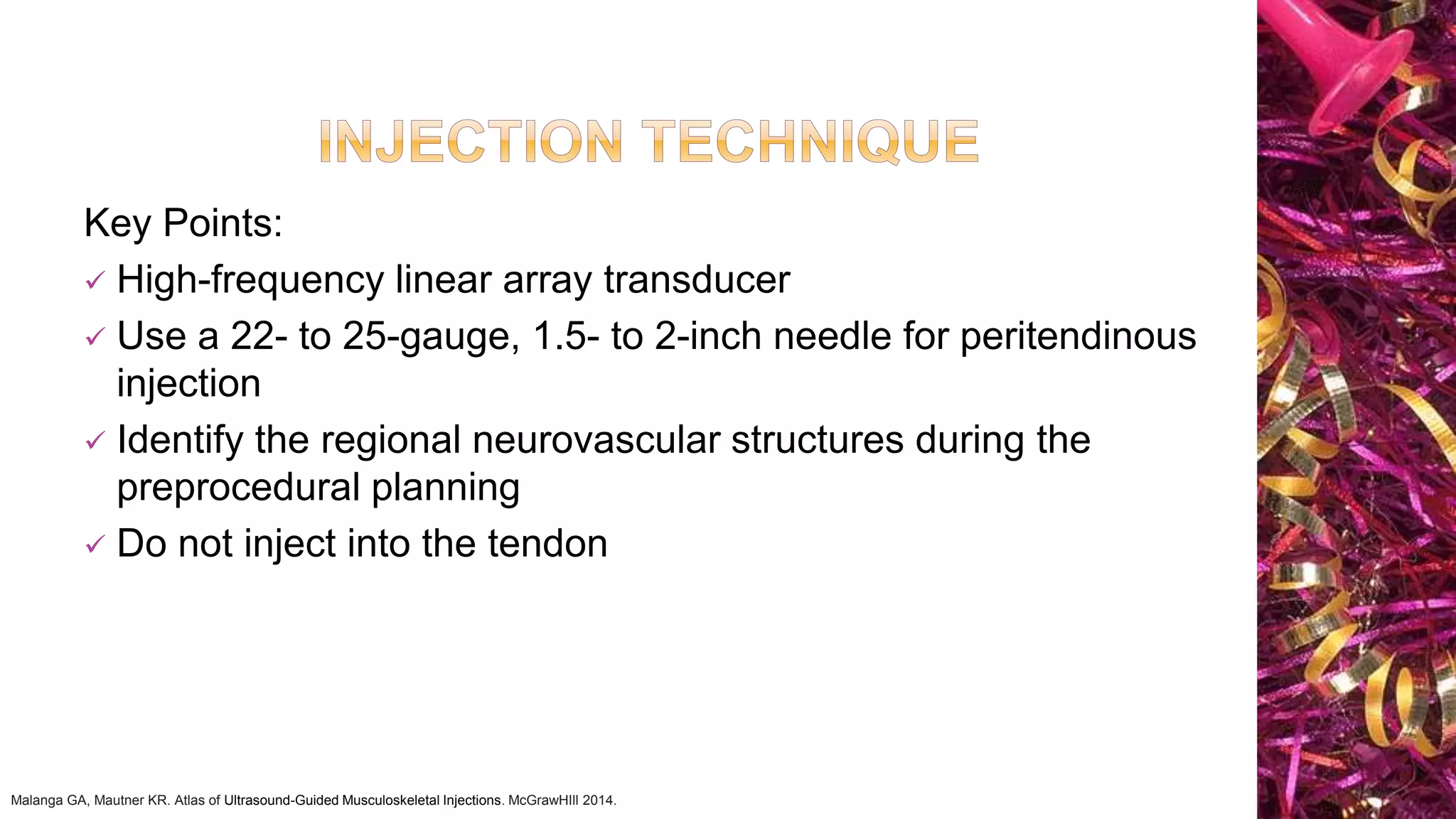 Ultrasound Guided Elbow Injections | PPTX