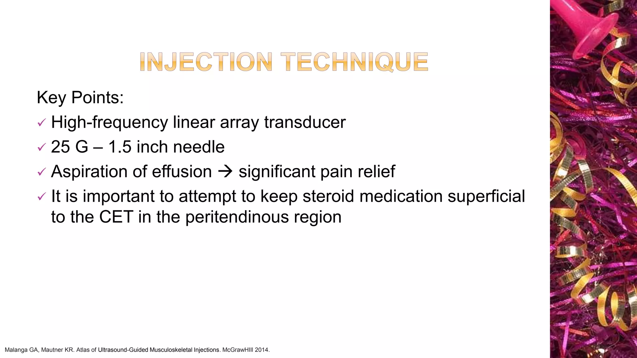 Ultrasound Guided Elbow Injections | PPTX