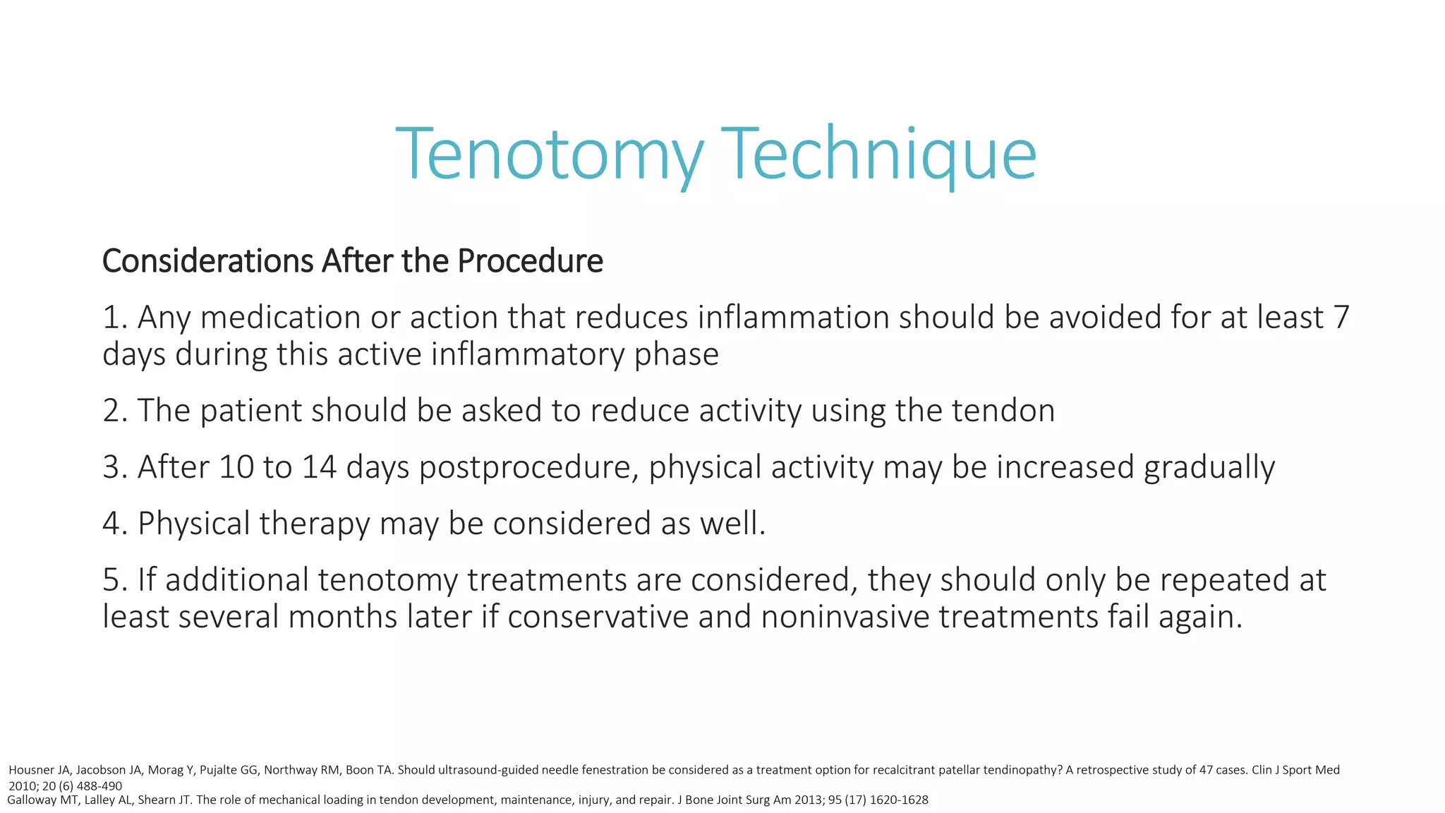 Ultrasound-Guided Percutaneous Tenotomy | PPTX