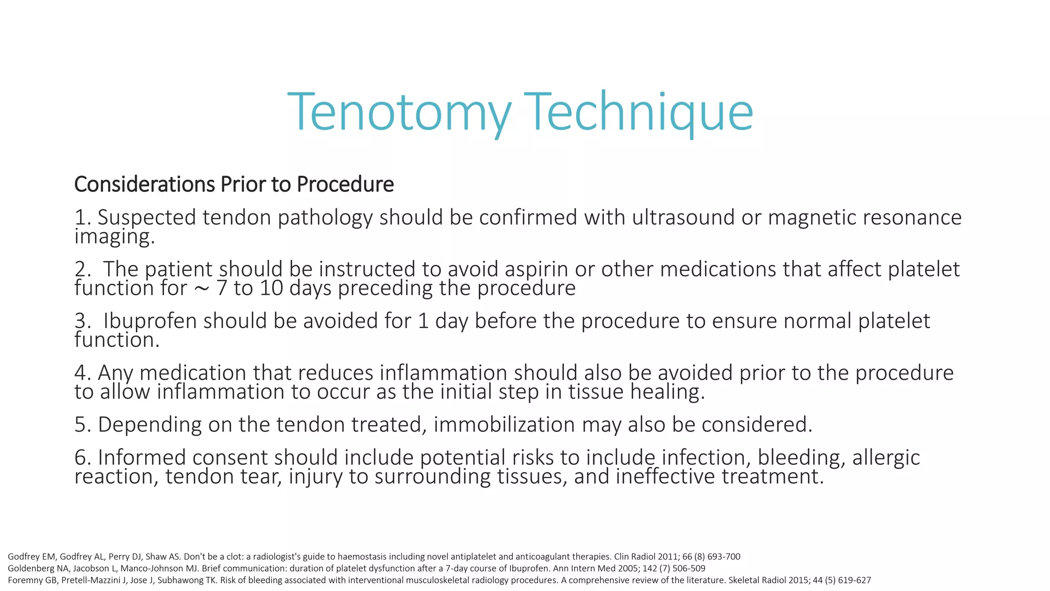 Ultrasound-Guided Percutaneous Tenotomy | PPTX | Death, Injury, or ...