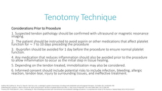 Ultrasound-Guided Percutaneous Tenotomy | PPTX | Death, Injury, or ...