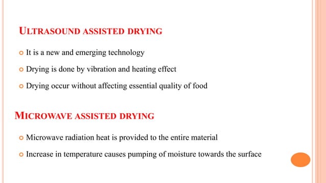 Ultrasound and microwave assisted convective drying | PPTX ...
