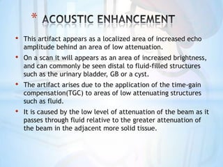 Ultrasound artifacts | PPTX