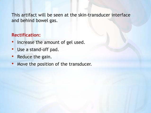 Ultrasound artifacts | PPTX | Digital Audio | Computer Software and Applications