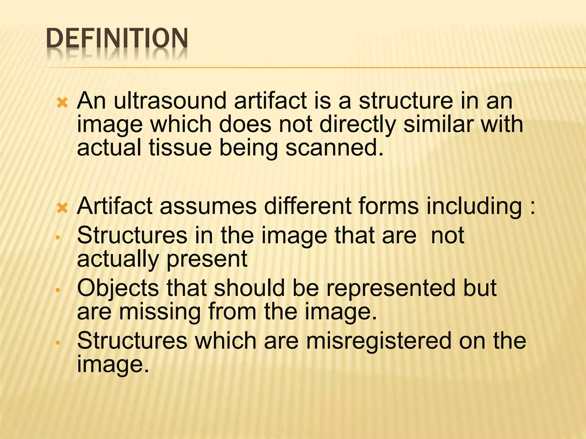 Ultrasound Artifact | PPTX