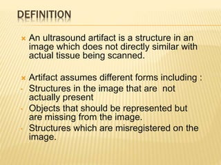 Ultrasound Artifact | PPT