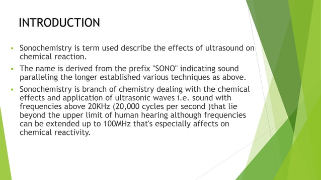 Ultrasound Assisted Reactions And Continuous Flow Reactorspptx