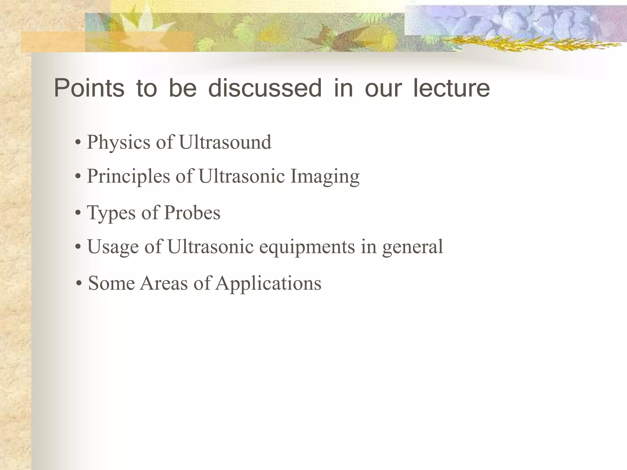 Basics of Diagnostic Ultrasound | PPT