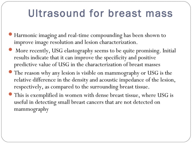 Ultrasound breast mass | PPT | Cancer | Diseases and Conditions