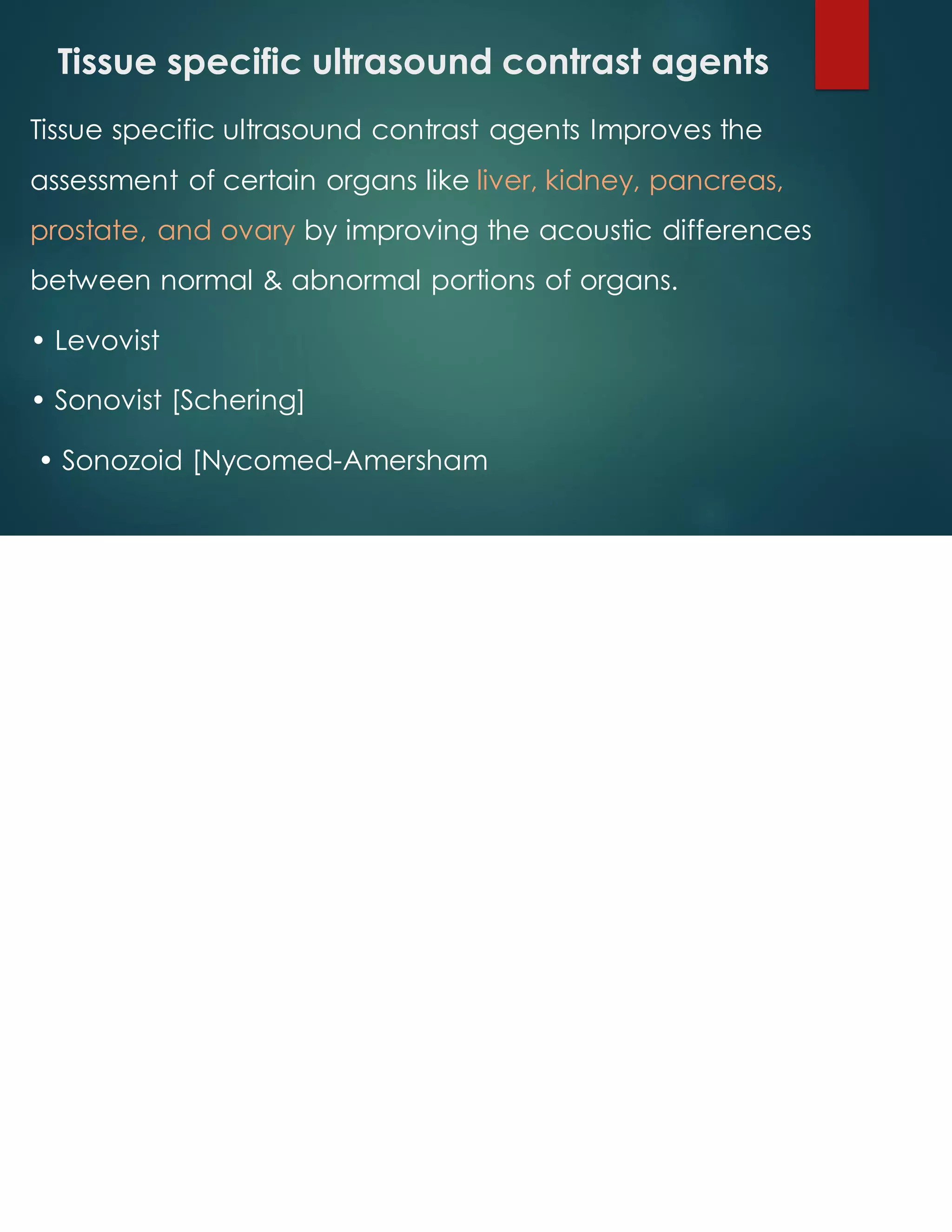 Ultrasound Contrast agent .ppt