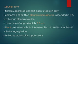 Ultrasound Contrast agent .ppt