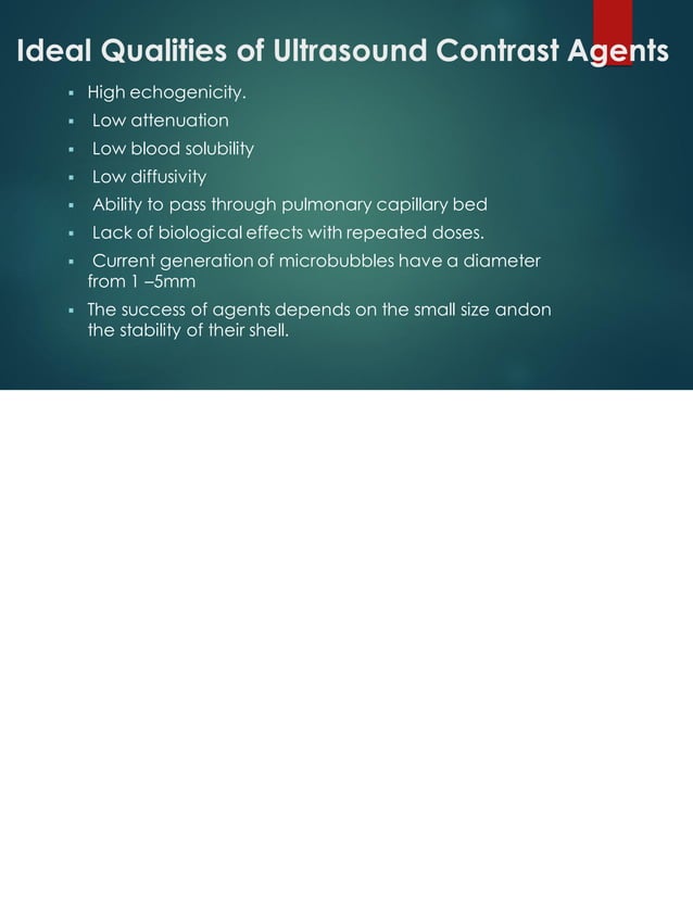 Ultrasound Contrast agent .ppt