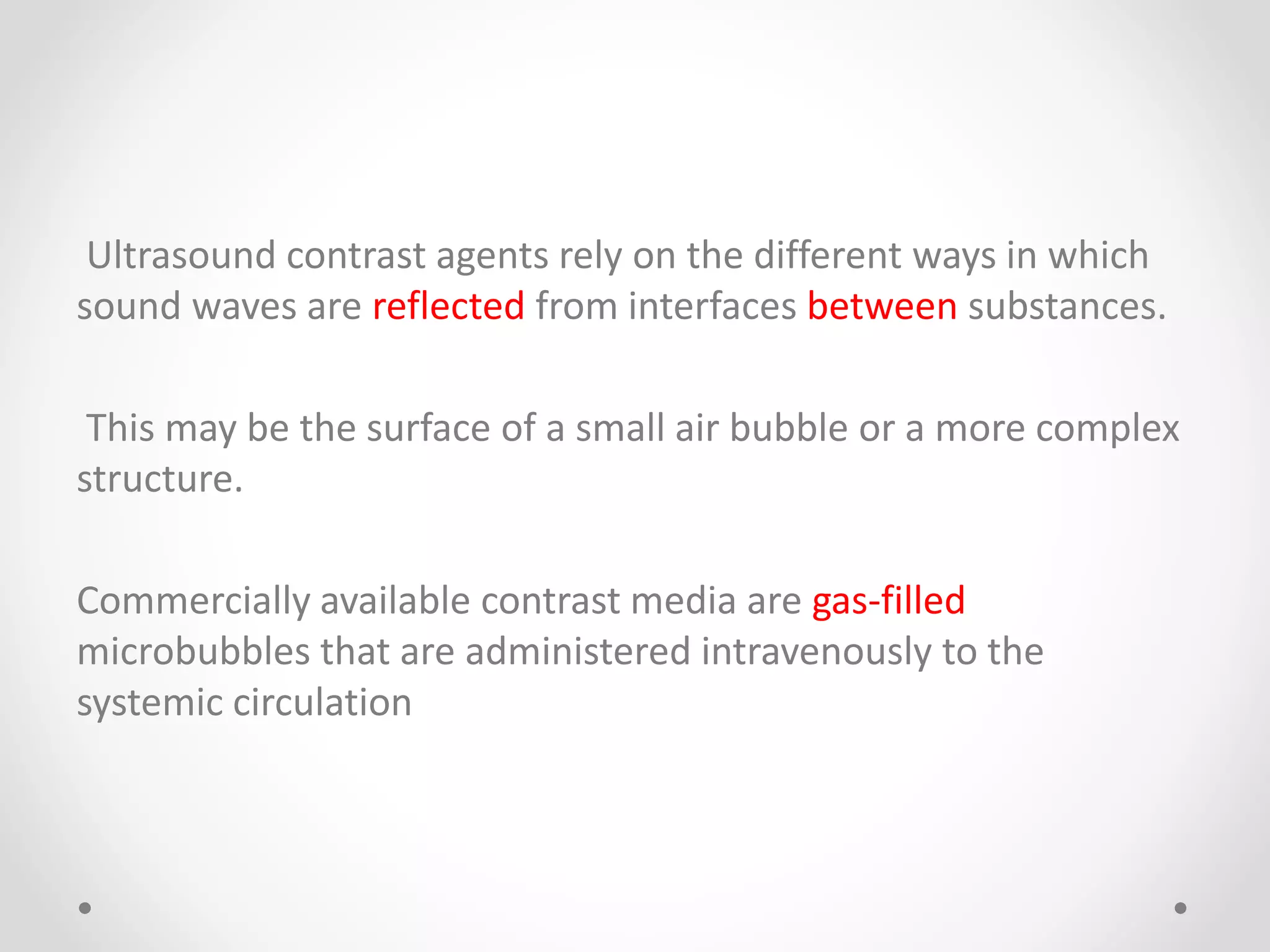 Ultrasound contrast agents | PPTX