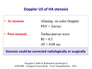 Ultrasound & doppler ultrasound in liver transplantation | PPTX