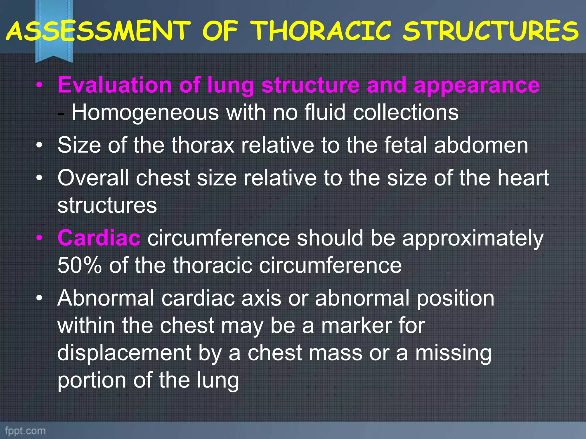 Ultrasound evaluation of fetal thorax | PPT