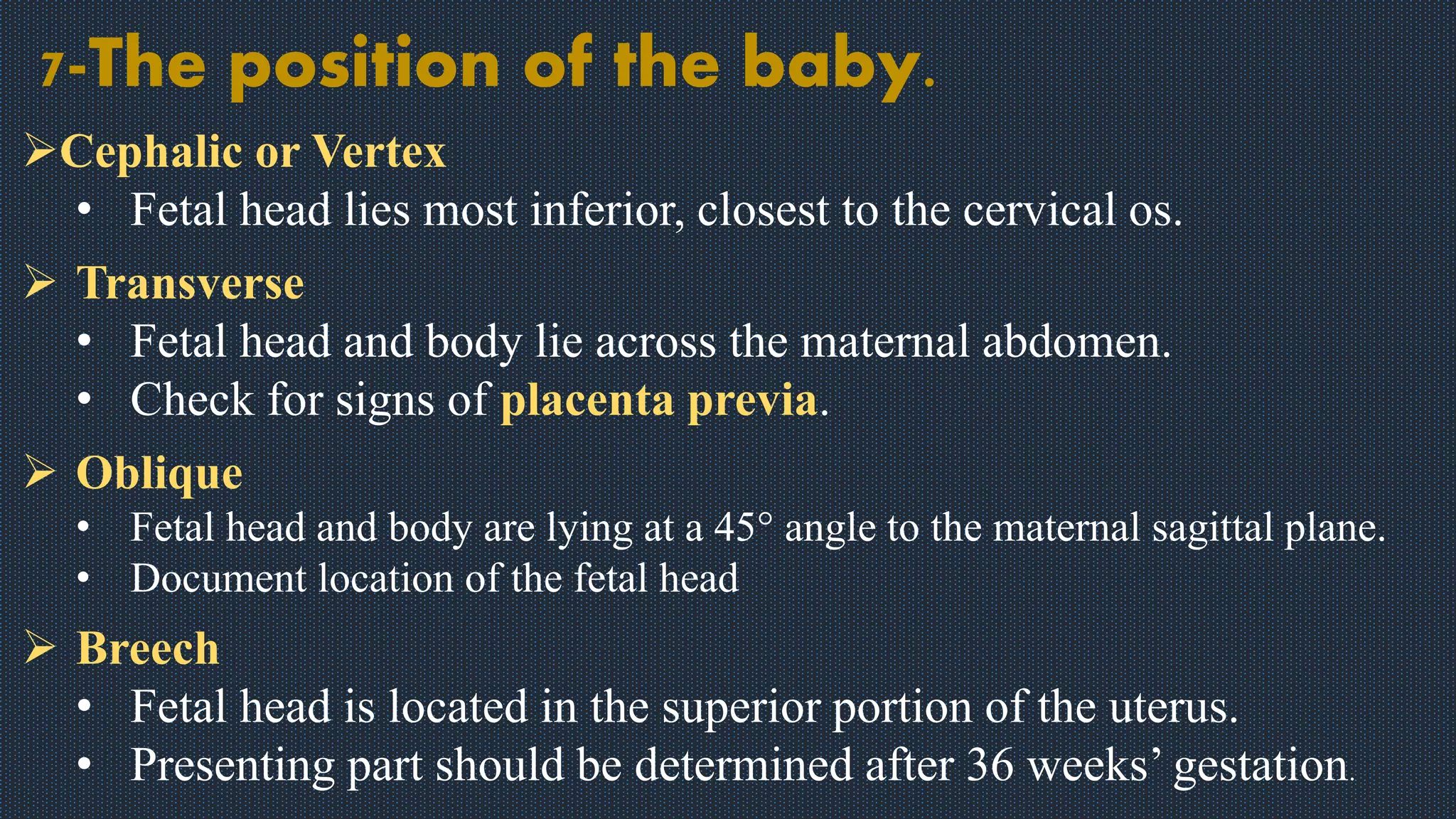 Ultrasound examination of the third trimester of pregnancy | PPTX