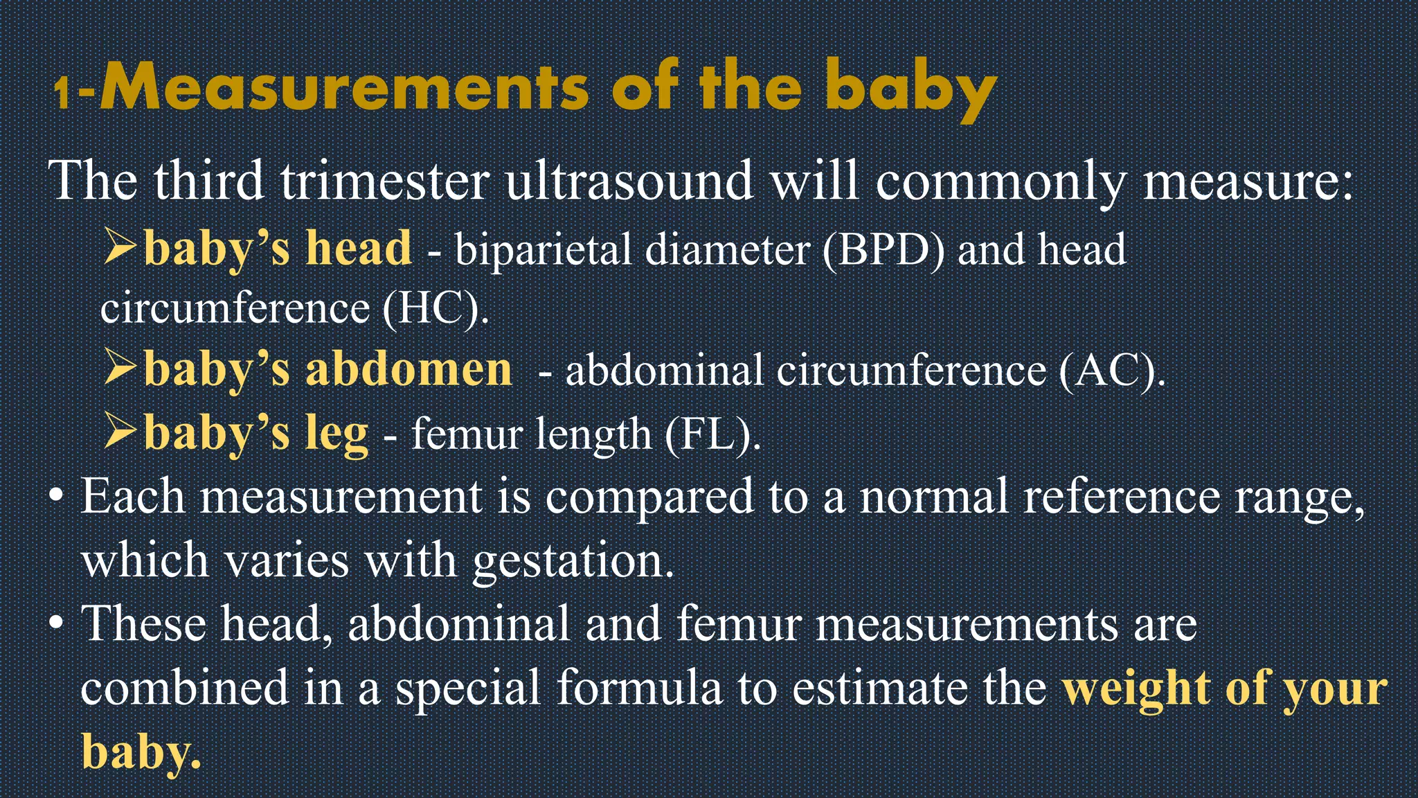 Ultrasound examination of the third trimester of pregnancy | PPTX