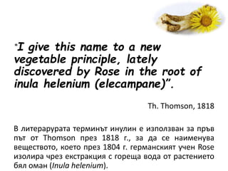 Ultrasound-assisted extraction and characterisation of inulin-type ...