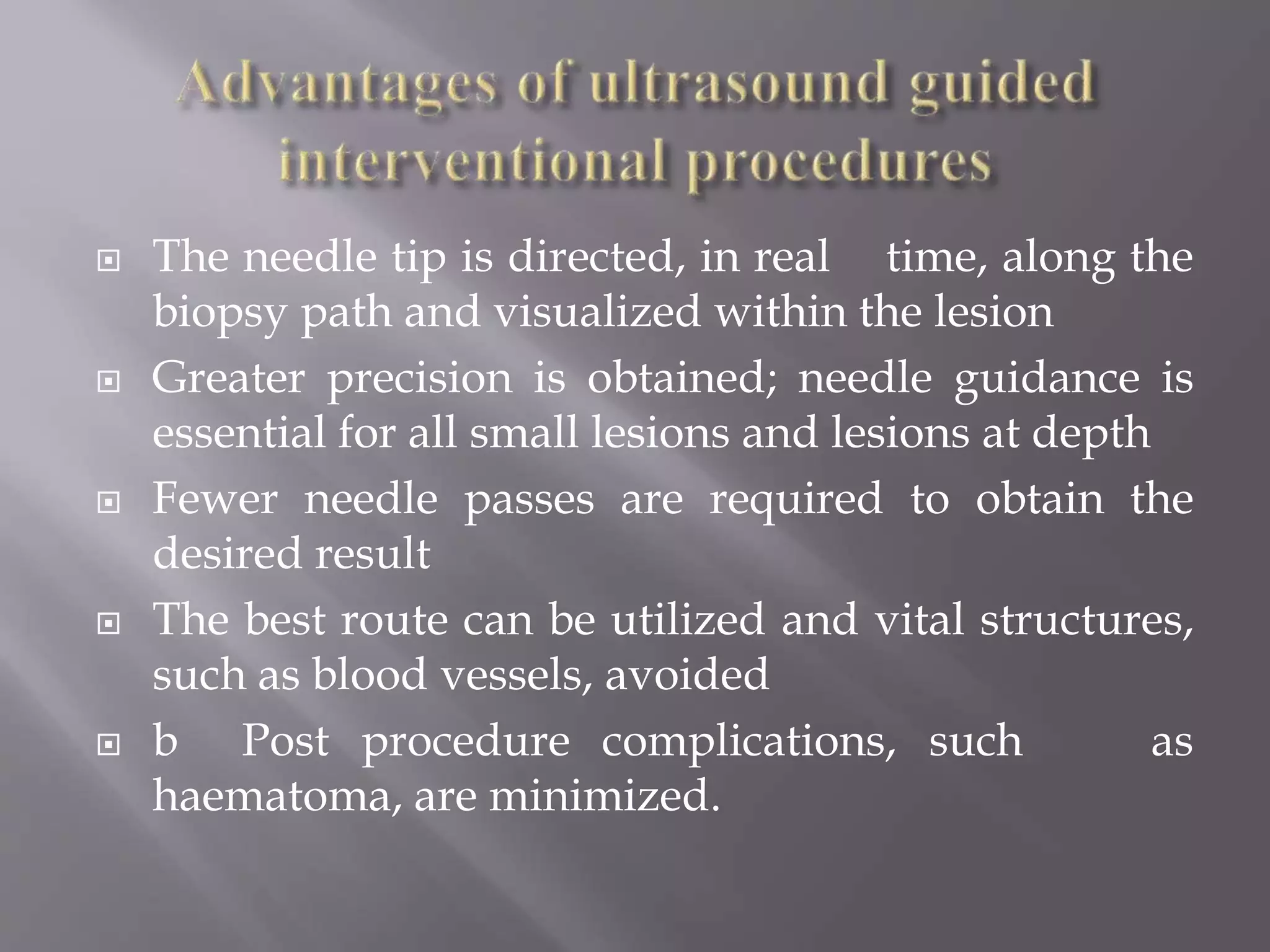 Ultrasound guided interventional procedure | PPTX