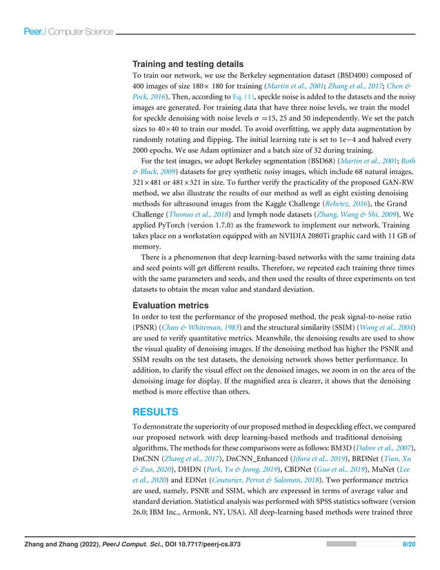 Ultrasound Image Denoising Using Generative Adversarial Networks With Residual Dense