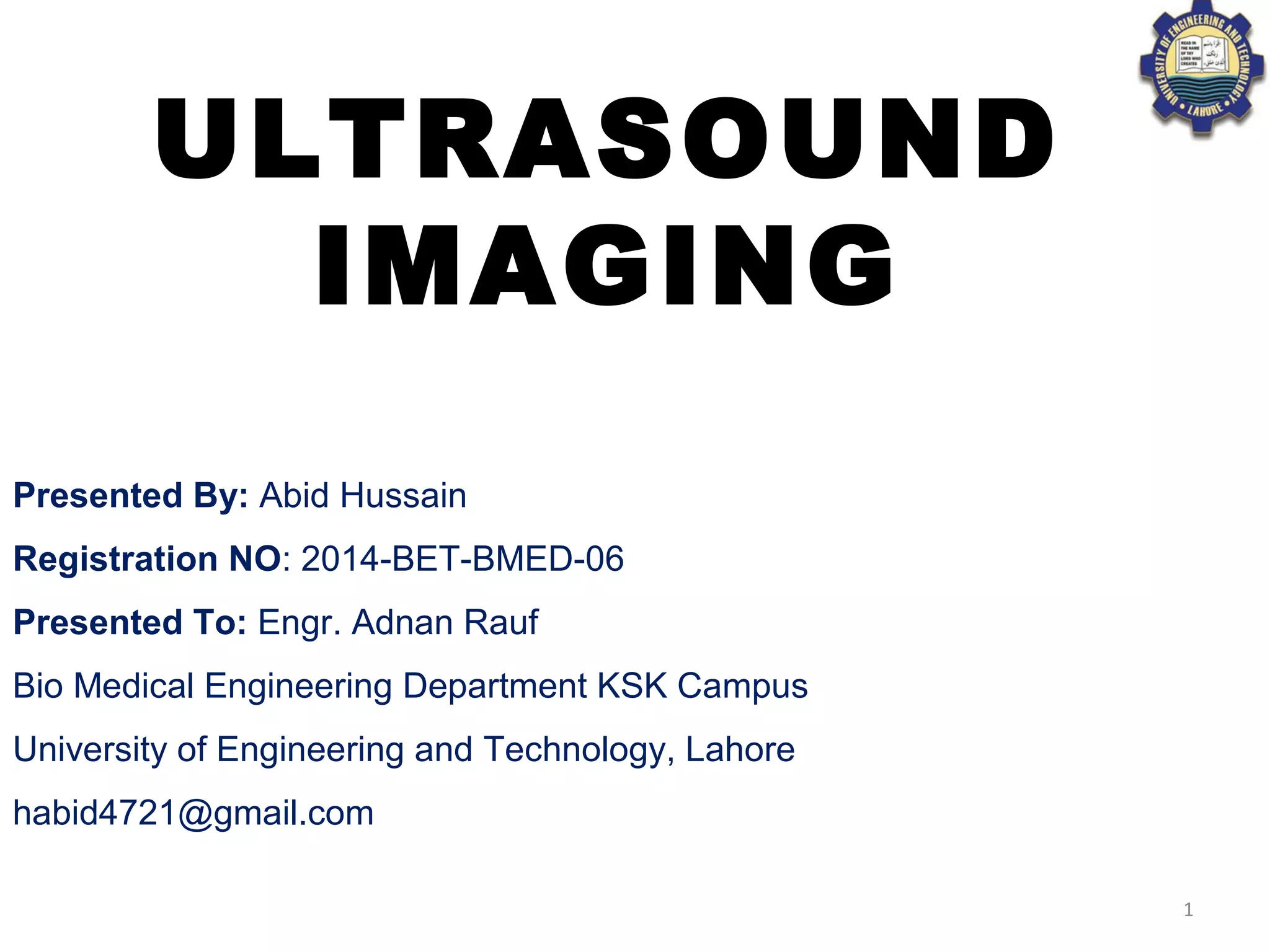 Ultrasound imaging | PPT
