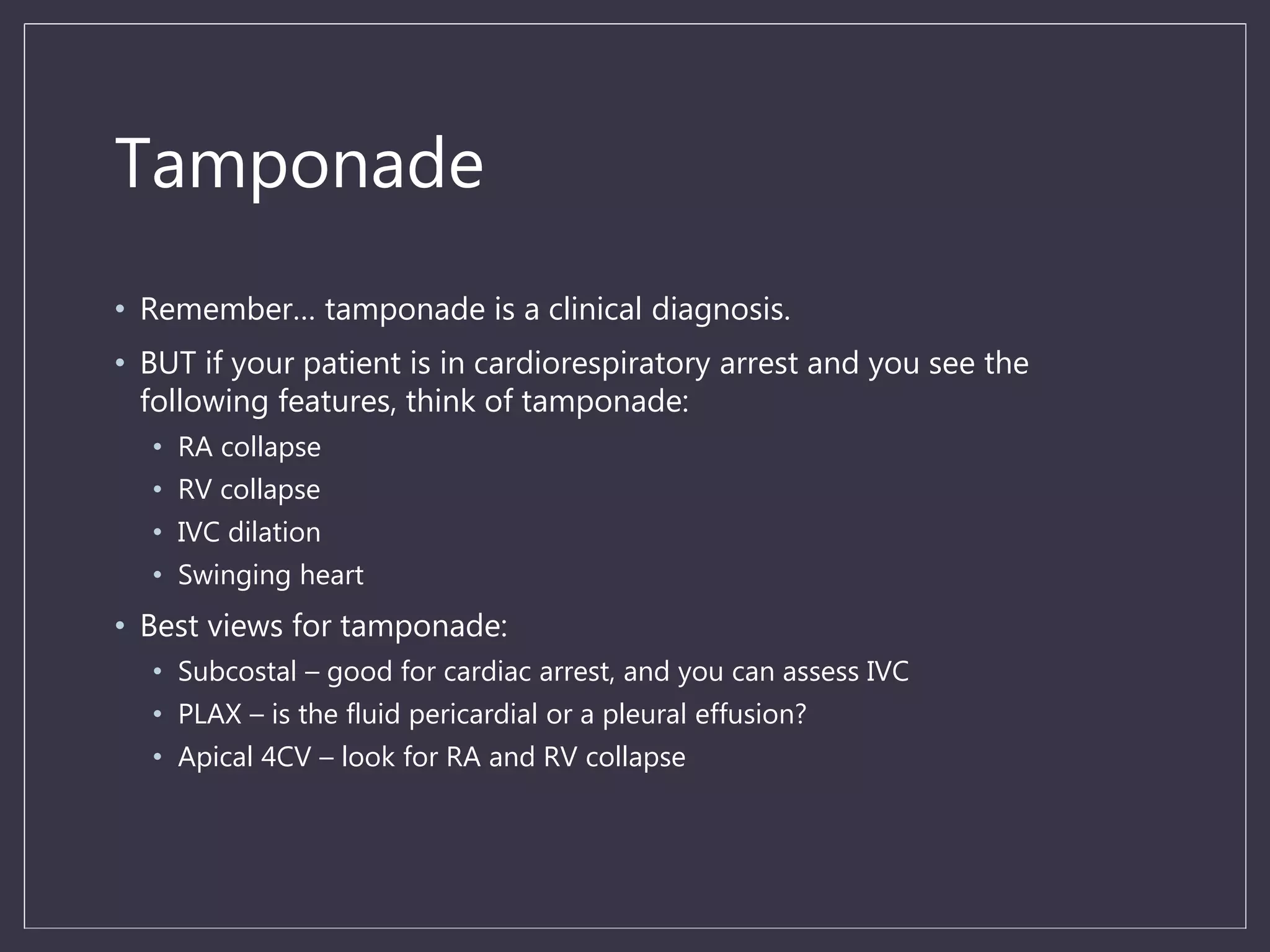 Ultrasound in cardiac arrest | PPTX